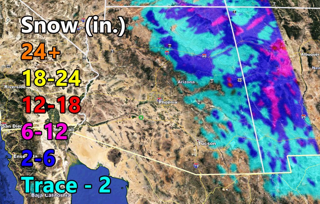 Arctic Storm To Bring Snow, Rain, and Wind to Various Parts of Arizona ...