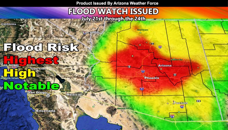 Flood Watch Issued For Most of Arizona From July 21st through July 24th ...