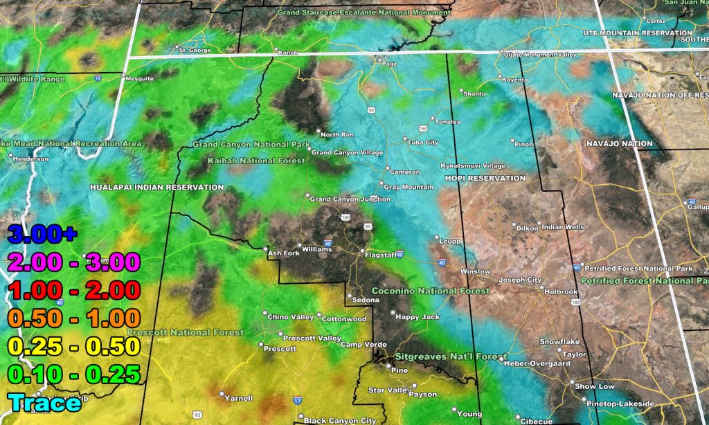 FINAL FORECAST: Rain and Snow To Move Into Arizona Later Monday into ...