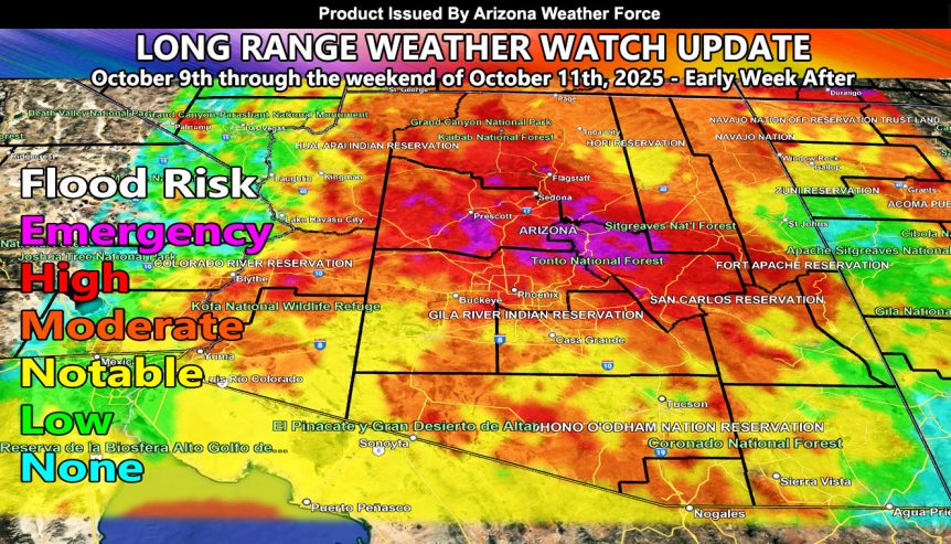 Long Range Weather Watch Update: Flood Risk Assessment Made For Arizona ...